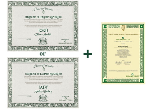 Ireland Titles - Lordship (Lord) or Ladyship (Lady) Title Pack
