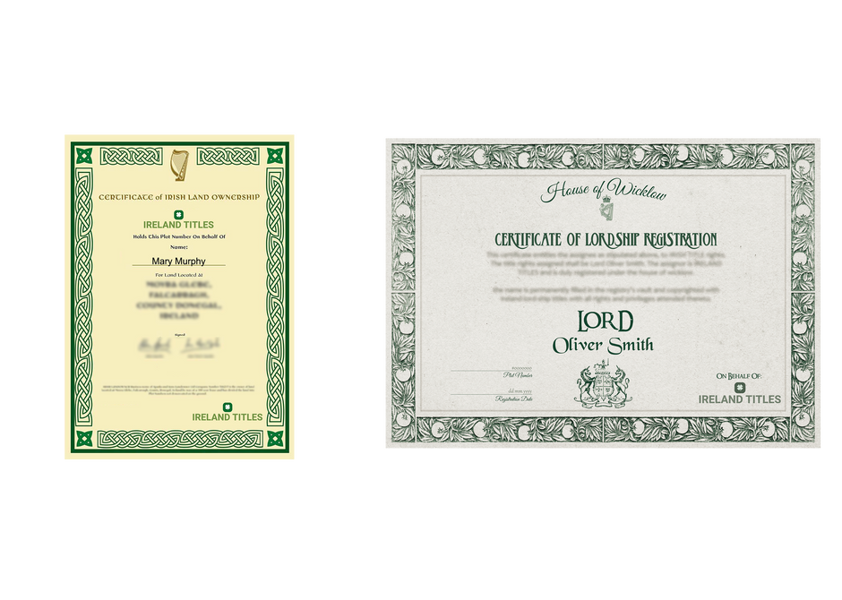 IRELAND TITLES | Become a Lord (Baron) or Lady (Baroness) ! – Ireland ...